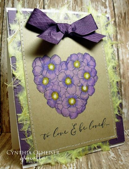 Floral Heart Digital Stamp Set - Graciellie Design Digital Stamps