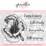 Hello Gorgeous - Digital Stamp Set - Graciellie Design Digital Stamps