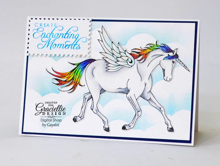 Unicorn Wishes Digital Stamp Set - Graciellie Design Digital Stamps