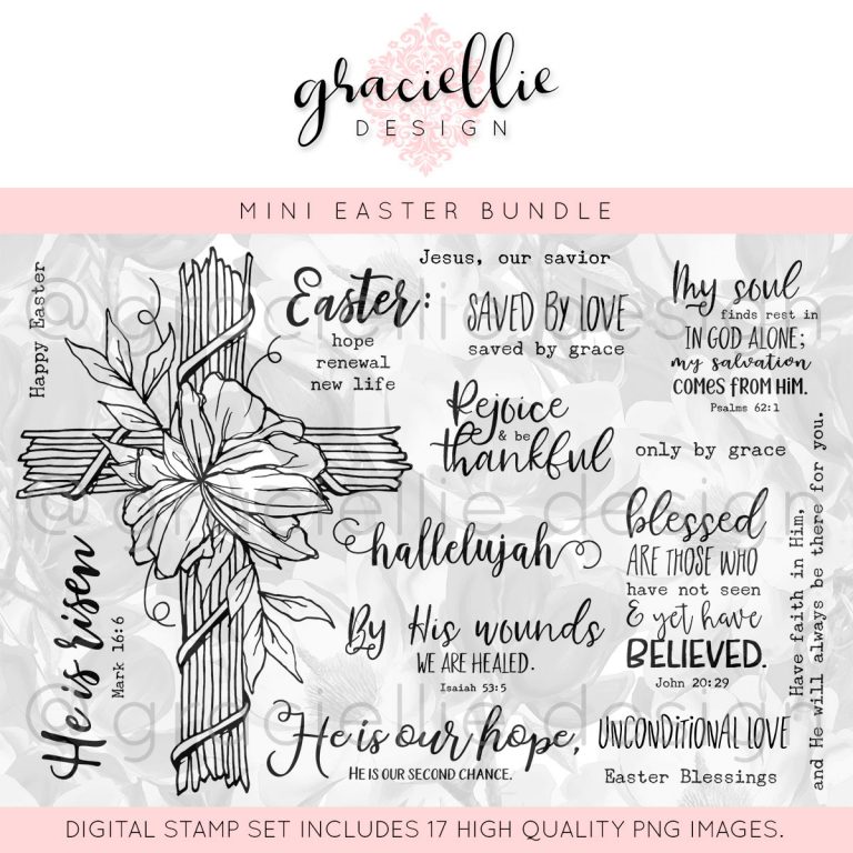 Easter Digital Stamp Bundle - Graciellie Design Digital Stamps