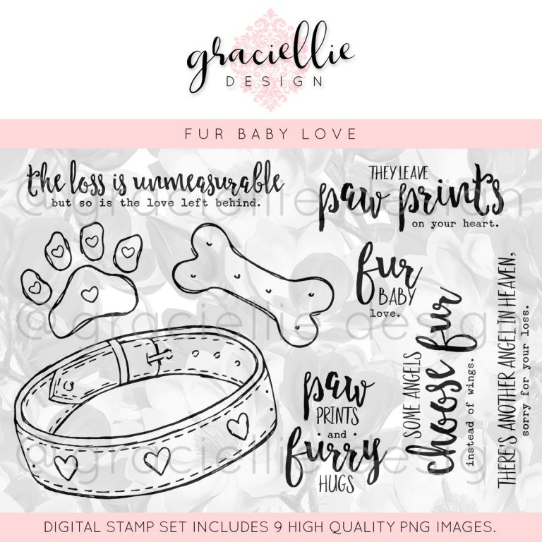Fur Baby Love Mega Digital Stamp Set - Graciellie Design Digital Stamps