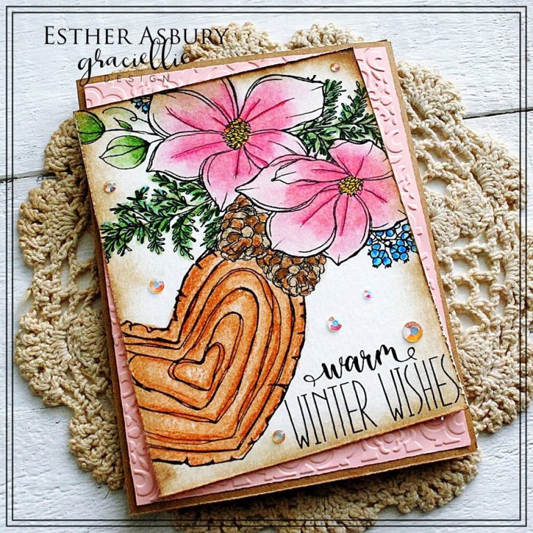 Winter Magnolias Digital Stamp Set - Graciellie Design Digital Stamps