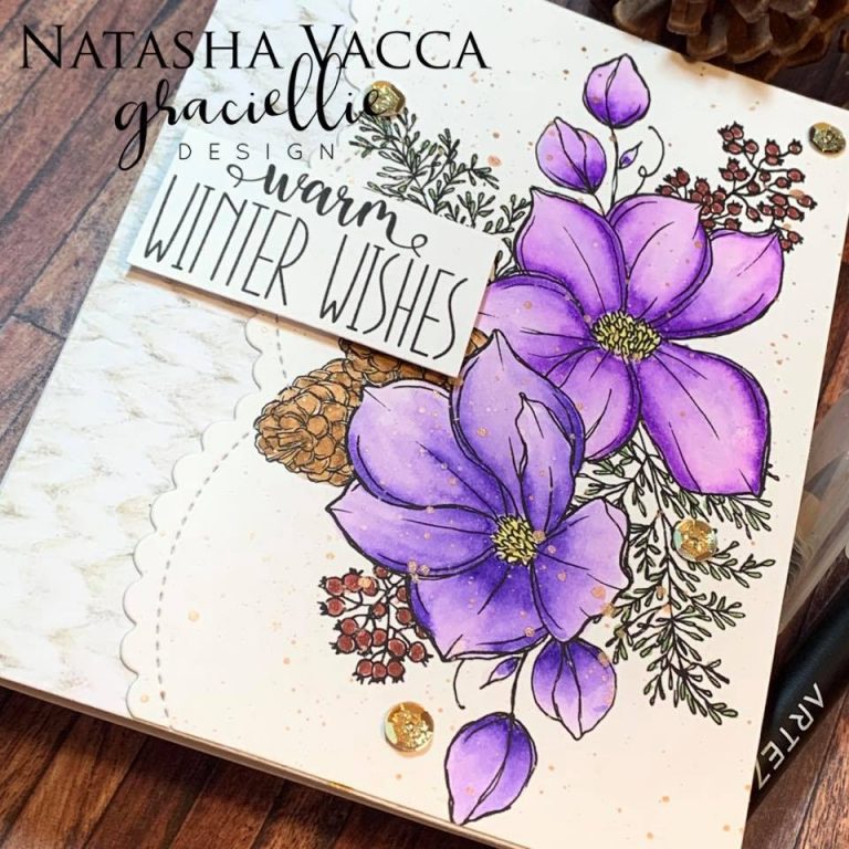 Winter Magnolias Digital Stamp Set - Graciellie Design Digital Stamps