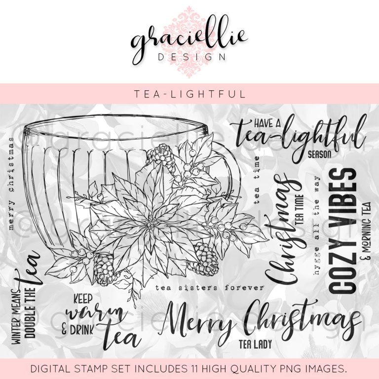 Think Positive Digital Stamp Bundle - Graciellie Design Digital Stamps