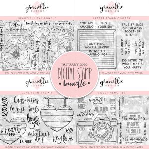 Wild & Whimsy Digital Paper Pack - Graciellie Design Digital Stamps