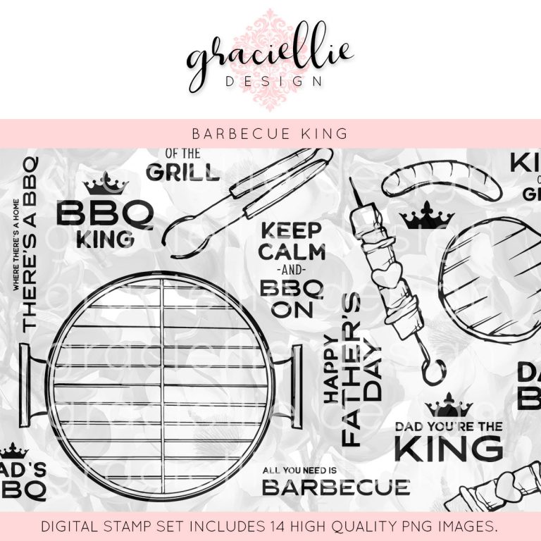 Barbecue King Digital Stamp Bundle - Graciellie Design Digital Stamps