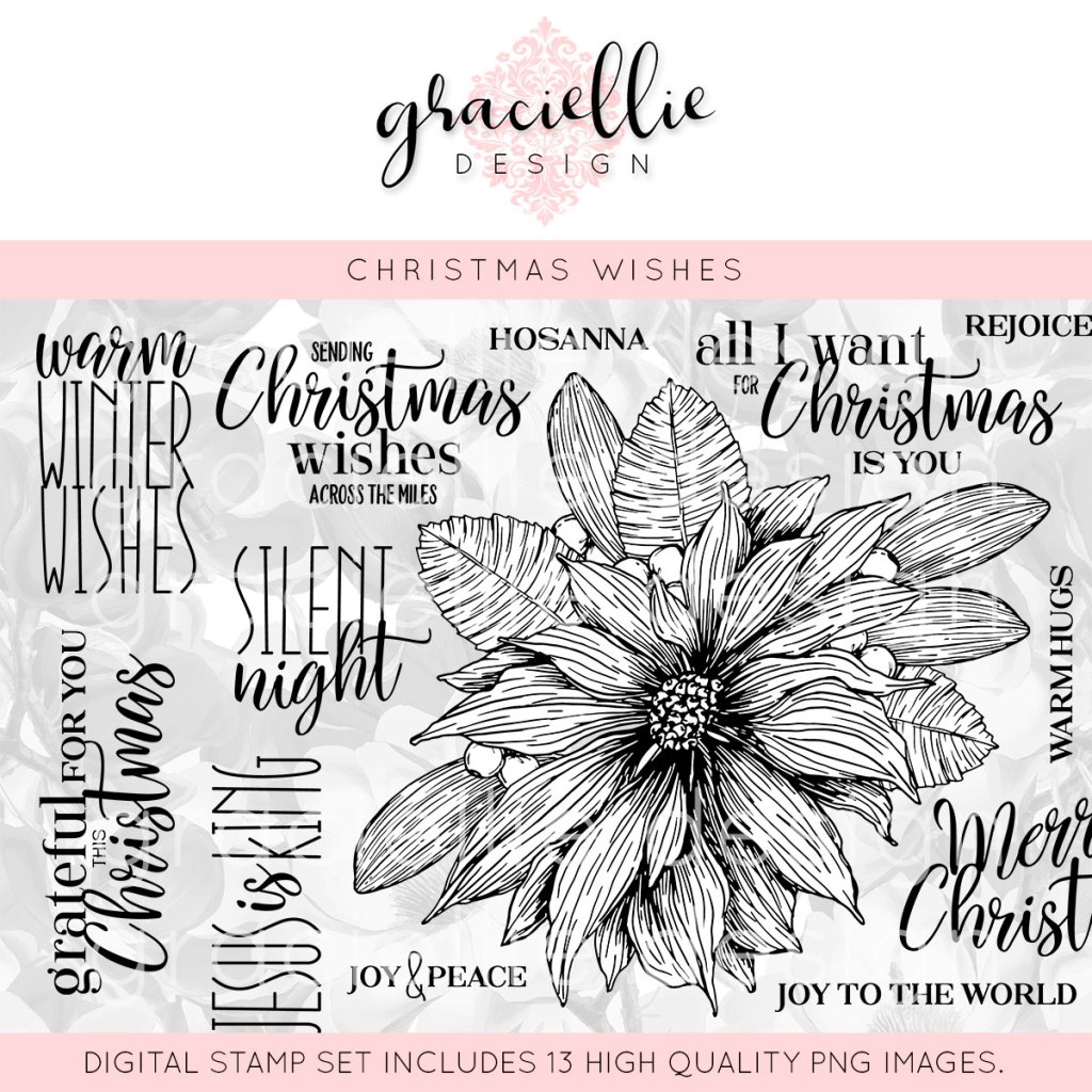 Christmas Wishes Digital Stamp Bundle - raciellie Design Digital Stamps