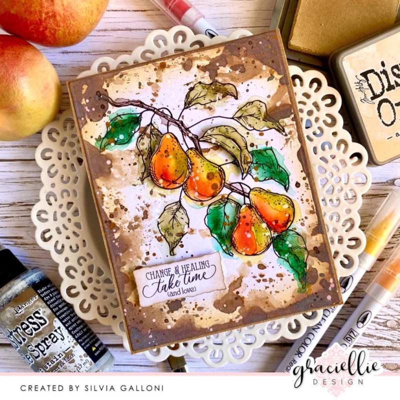 Vintage Pears Digital Stamp Set - Graciellie Design Digital Stamps