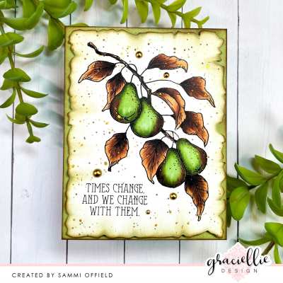 Vintage Pears Digital Stamp Set - Graciellie Design Digital Stamps